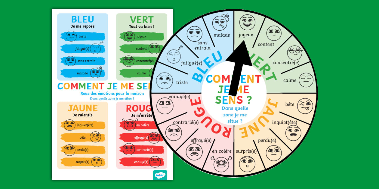 * NEW * Comment je me sens : Roue des émotions pour la maison
