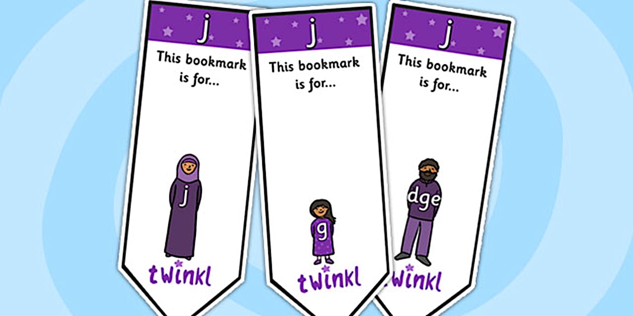 j Sound Family Editable Bookmarks (teacher made) - Twinkl