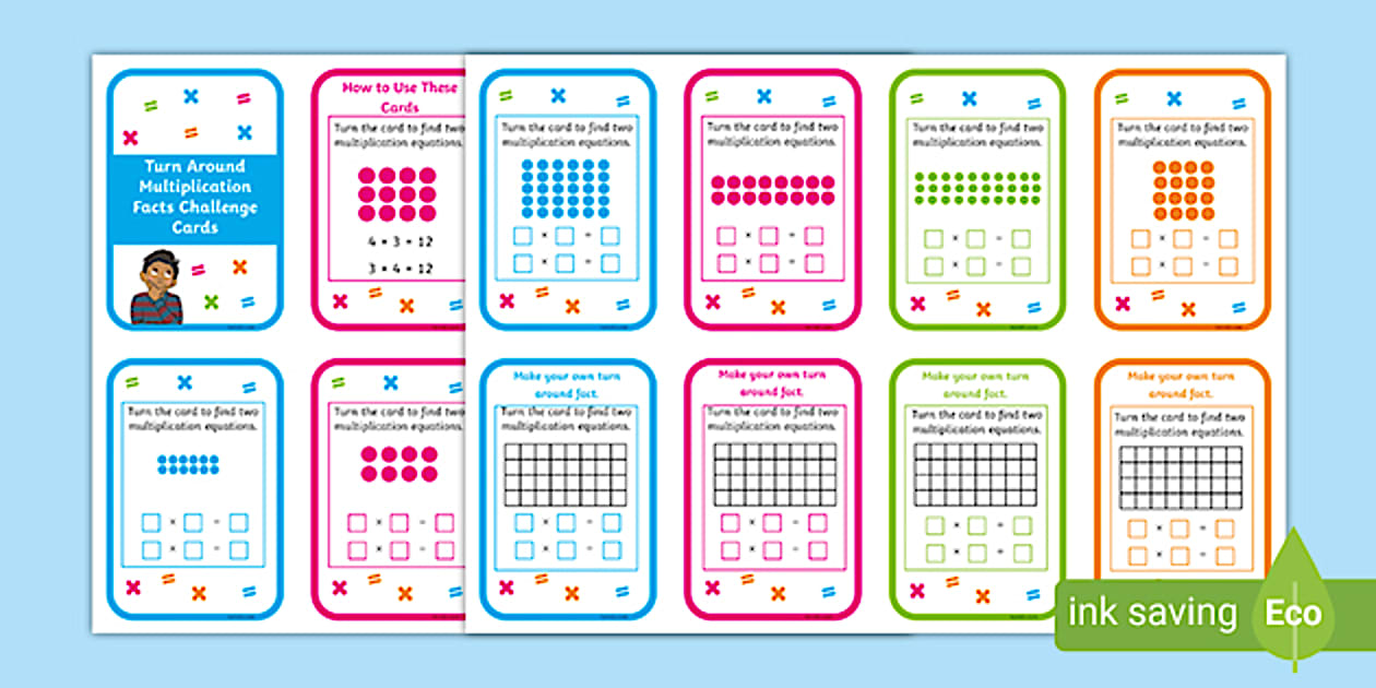 Editable Turn Around Multiplication Facts (professor feito)