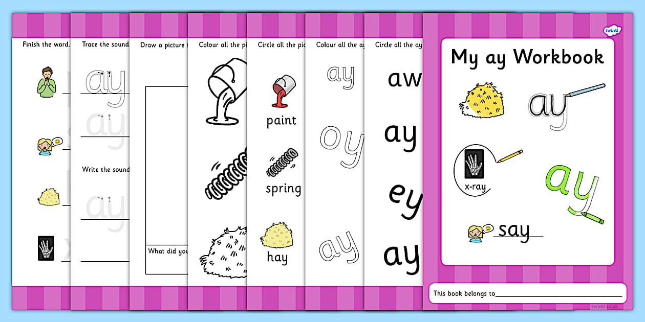 ay worksheets (teacher made) - Twinkl