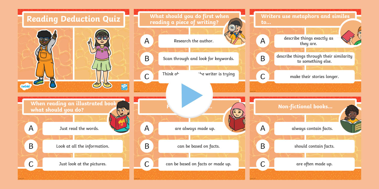 Reading Deduction PowerPoint Quiz (teacher made) - Twinkl