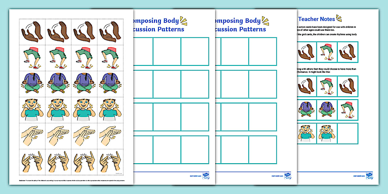 Composing Body Percussion Patterns Resource Pack - percussion