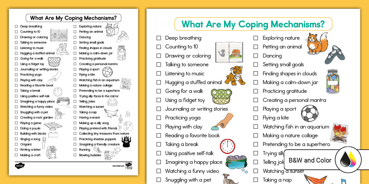What Are My Coping Mechanisms? SEL Checklist for Kids