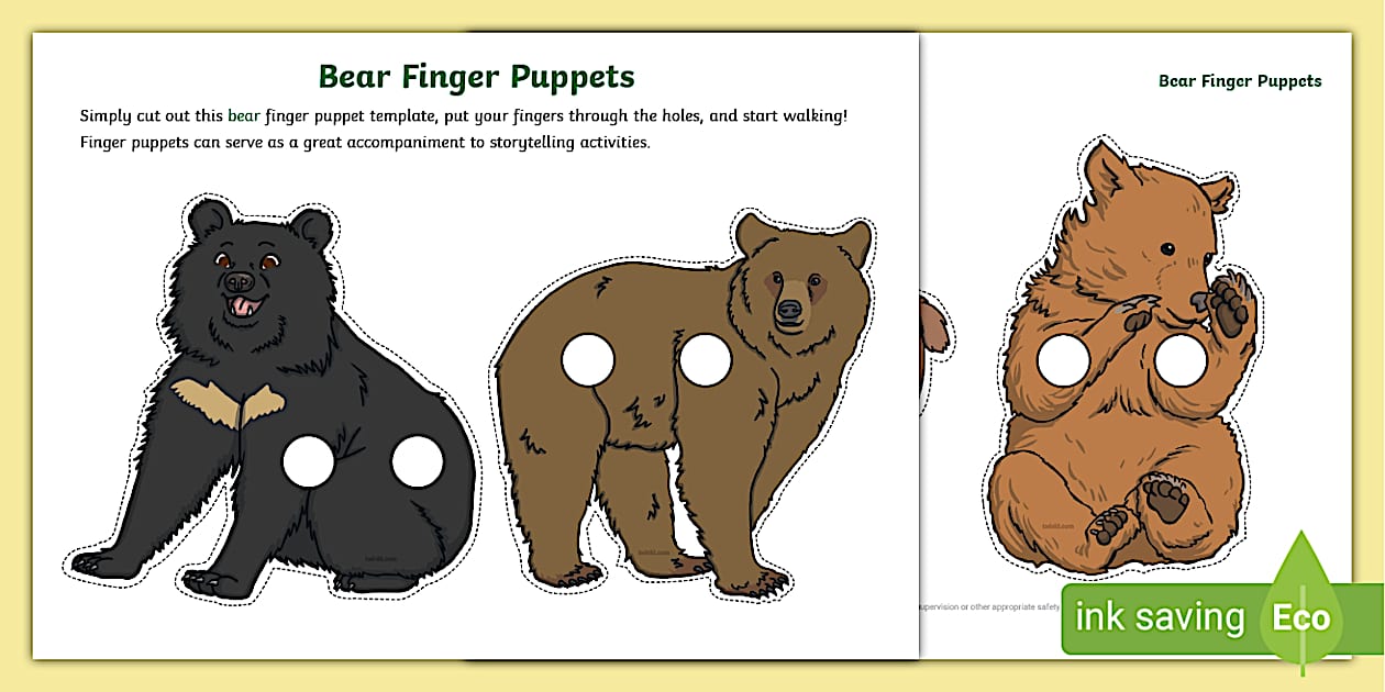 Bear Finger Puppets | Twinkl | KS1 | Puppets | Role Play