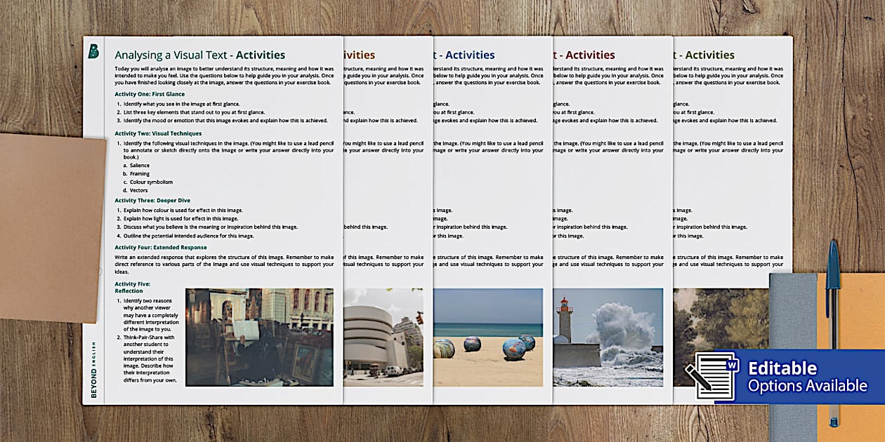 Analysing a Visual Text - Activities (Hecho por educadores)