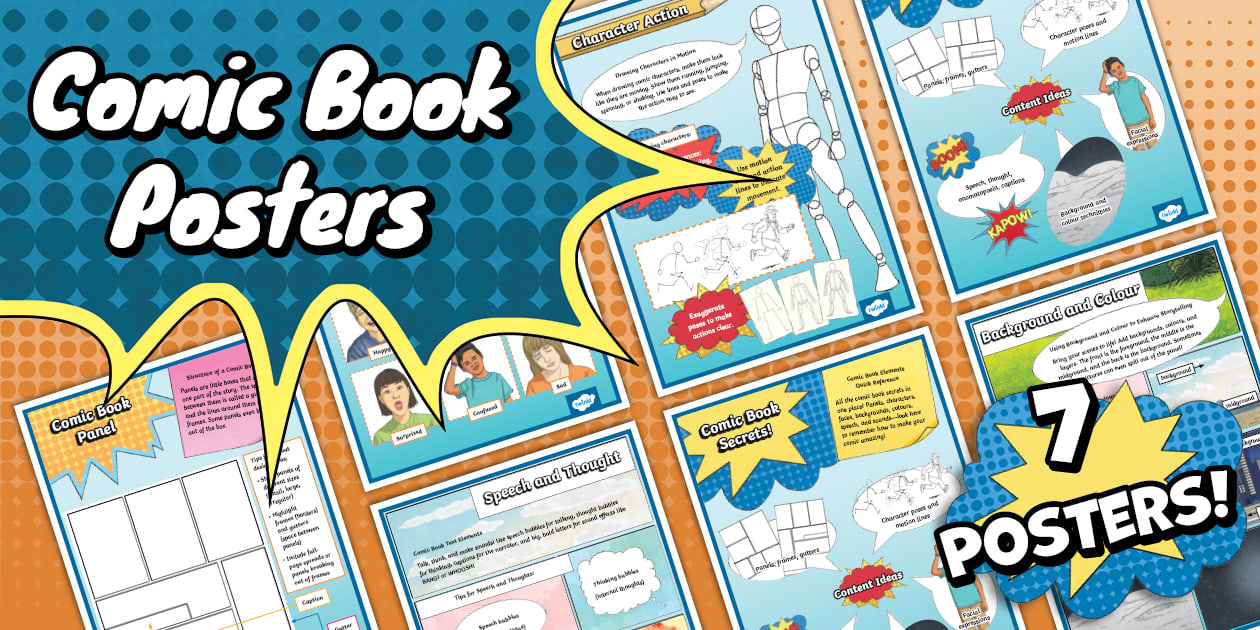 Comic Book Poster Pack 3-6 (teacher made) - Twinkl