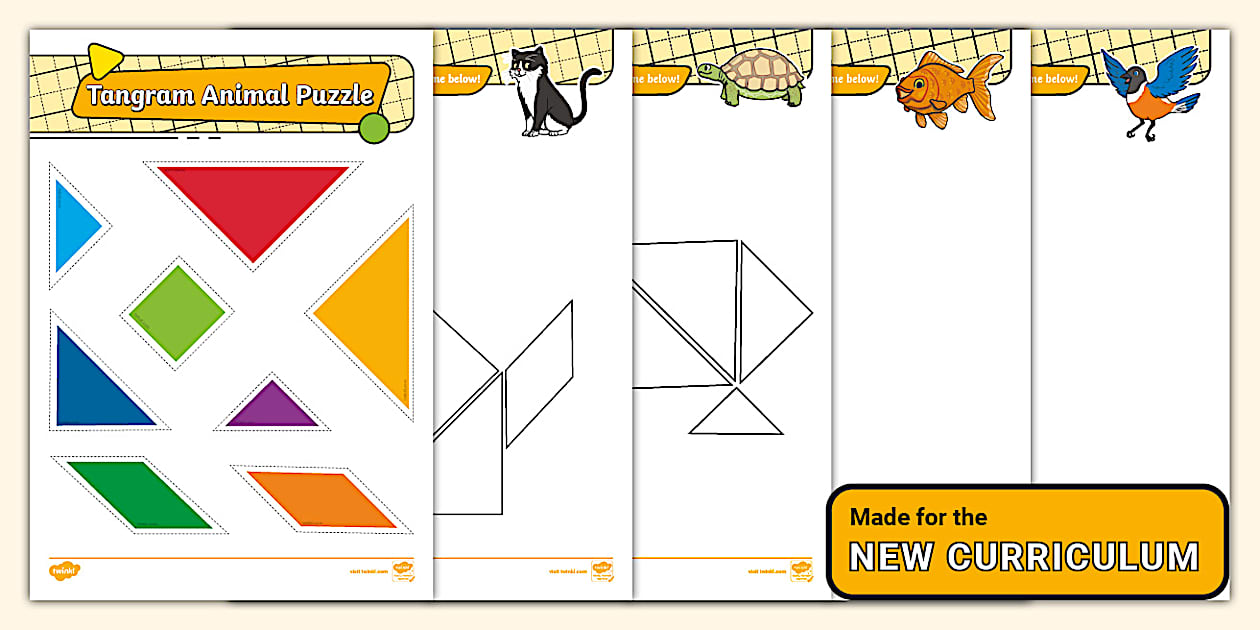 Tangram Animal Puzzles | Puzzles | Twinkl Ireland - Twinkl