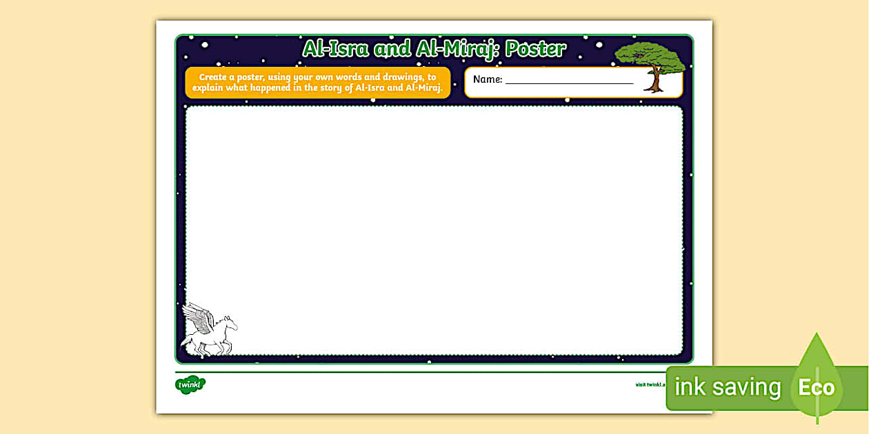 Al-Isra and Al-Miraj: Poster - Twinkl