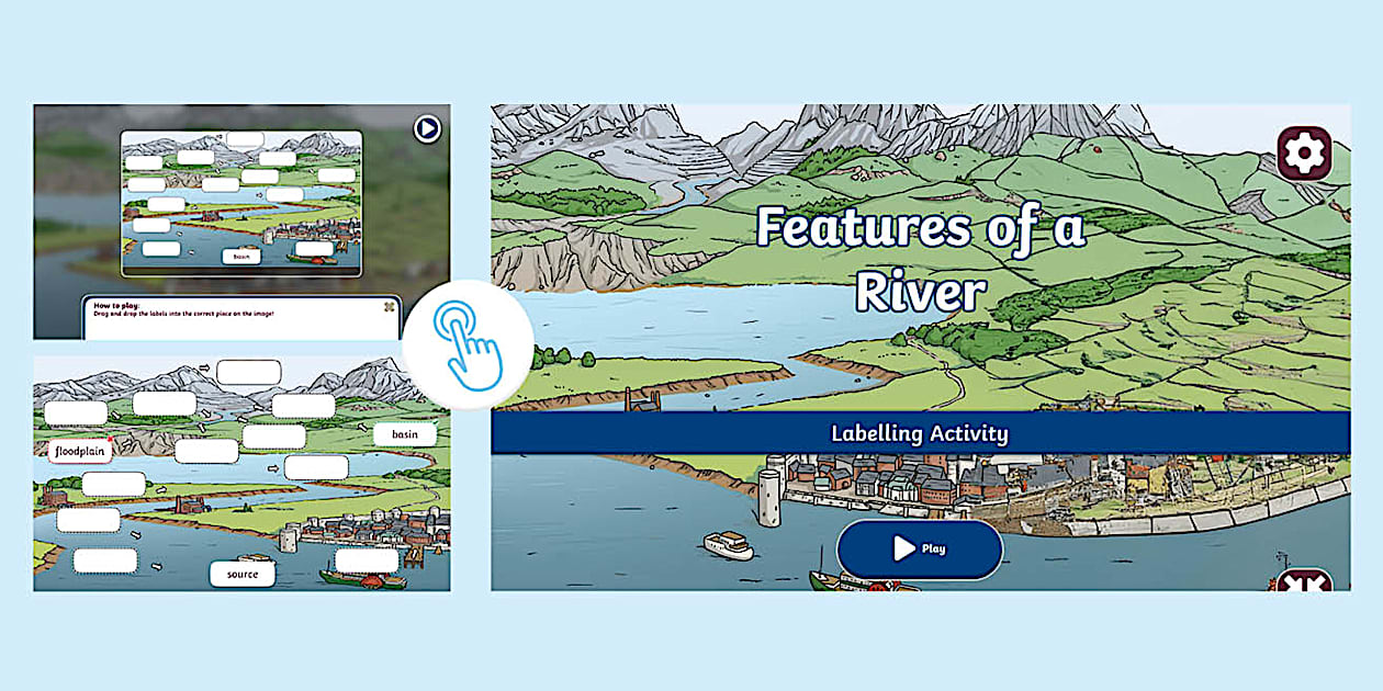 Features of a River Interactive Labelling Activity