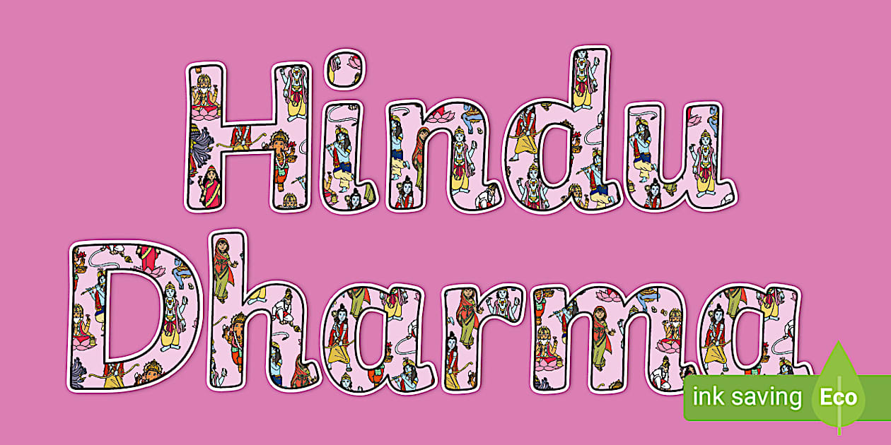 Hindu Dharma Display Lettering (teacher made) - Twinkl