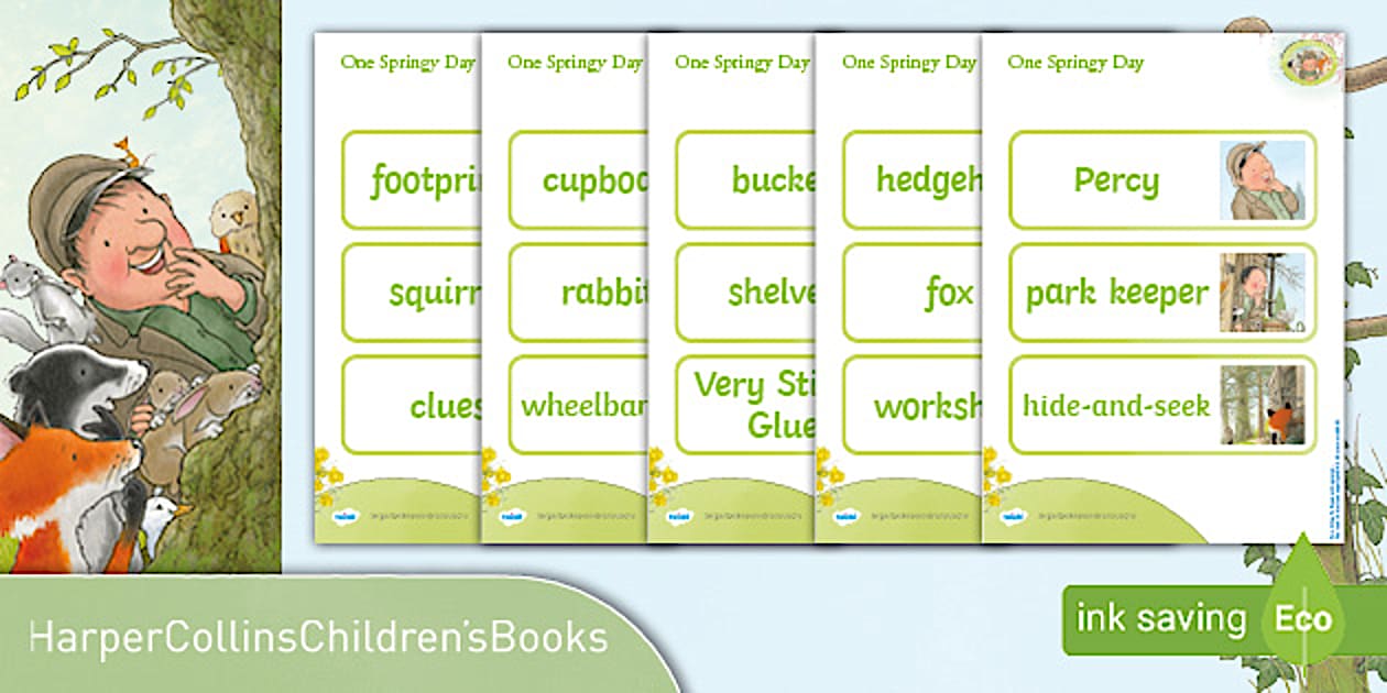 Percy the Park Keeper: One Springy Day Word Cards