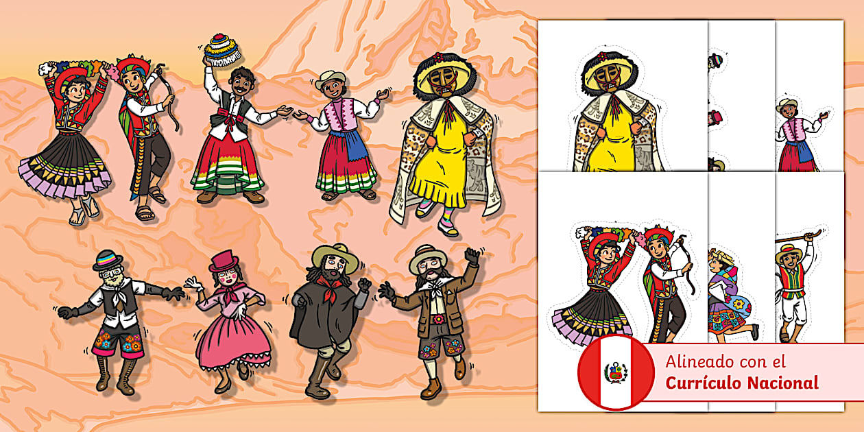 Dibujos de las danzas de la sierra peruana | Twinkl - Twinkl