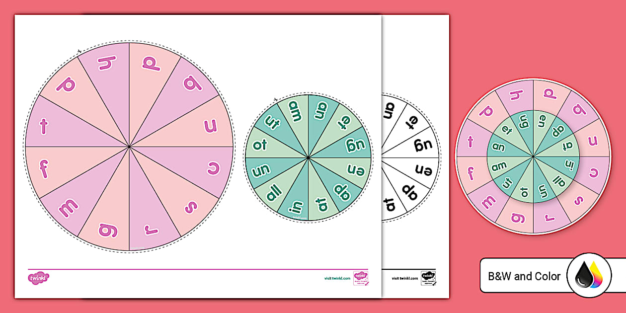 Phonics Wheel for K-1st Grade (teacher made) - Twinkl