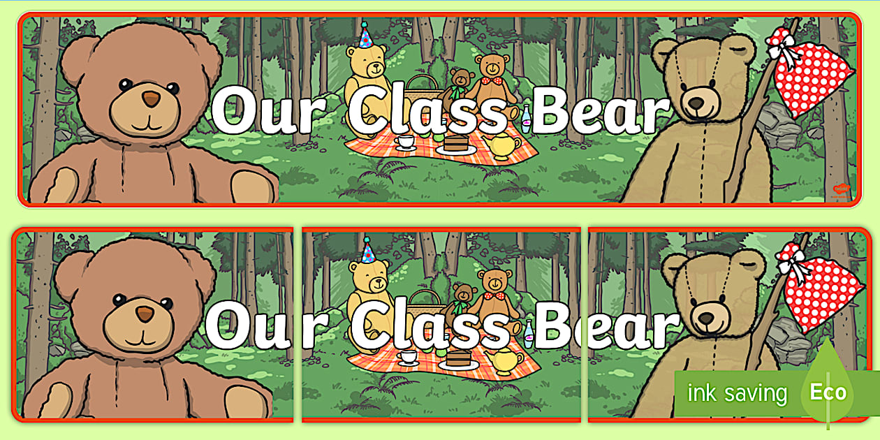 Our Class Bear Display Banner - Welcome to our class - Teddy Bear Themed