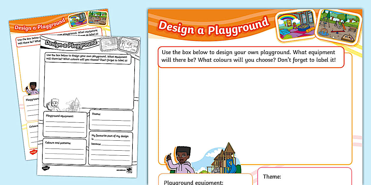 Design a Playground Worksheet (teacher made) - Twinkl