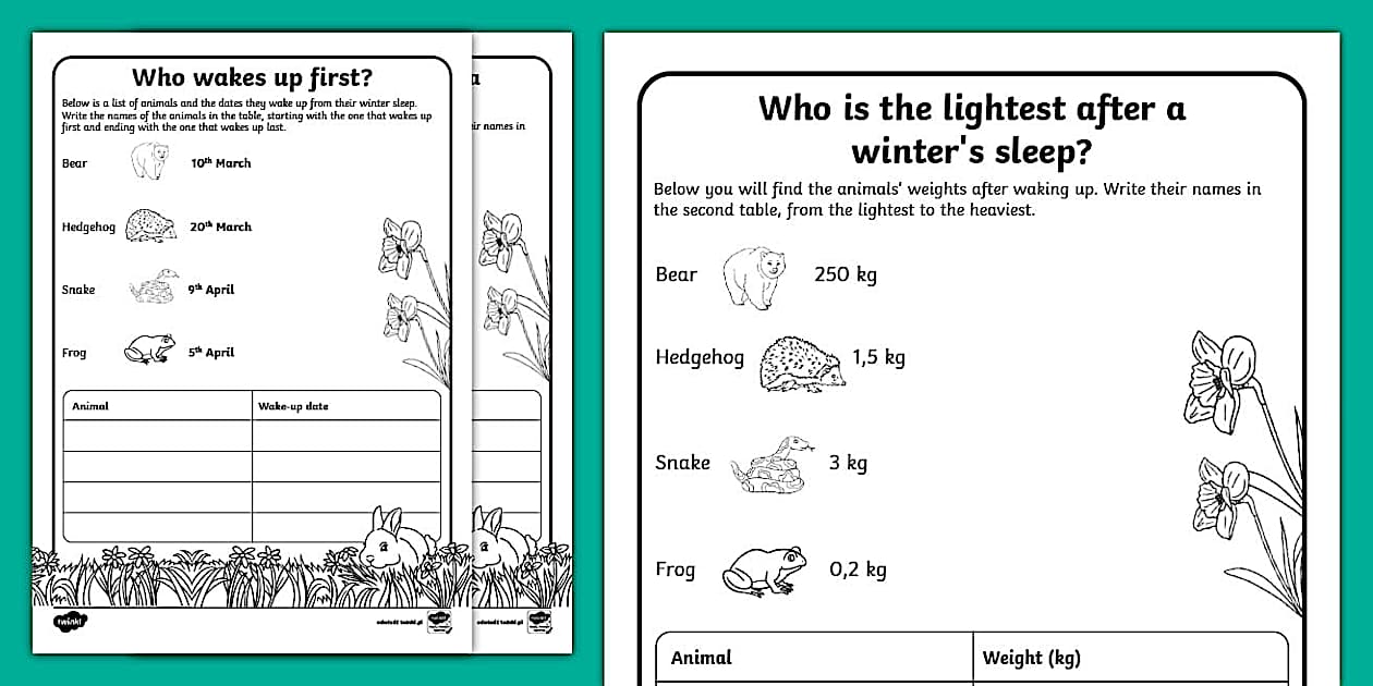 * NEW * Who wakes up first? | Maths | Worksheets - Twinkl