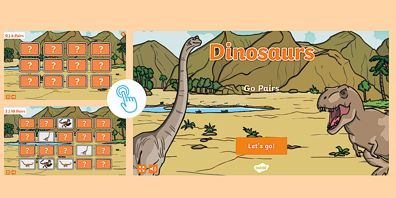 Dinosaur Interactive Memory Game (Teacher-Made) - Twinkl