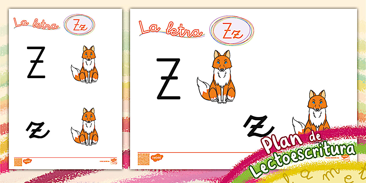 Plan de lectoescritura: La letra Z - Póster - Twinkl