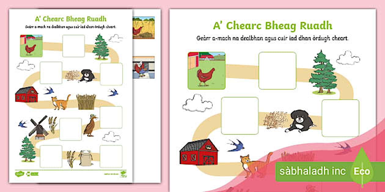 Gnìomh Mapa Stòiridh A' Chearc Bheag Ruadh - FtMG
