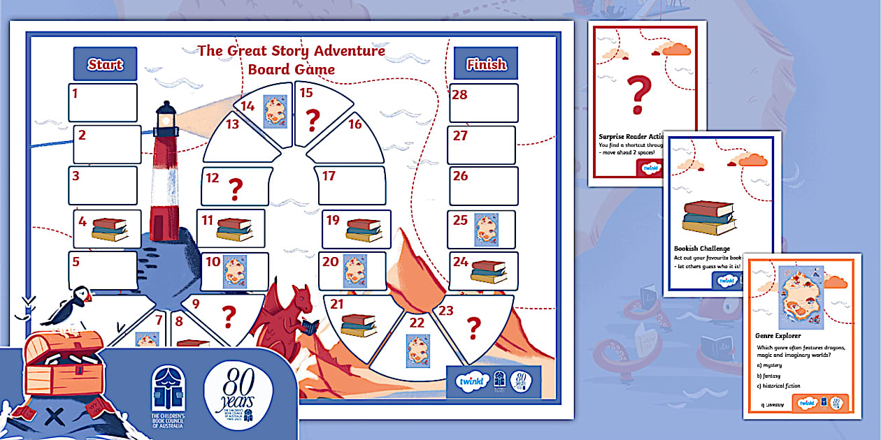 The Great Story Adventure Board Game CBCA Book Week - Twinkl