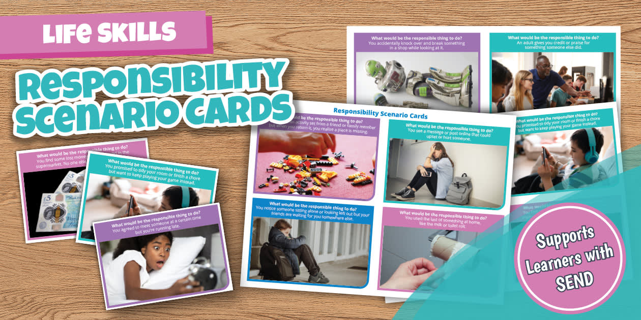 Older Learner Life Skills Responsibility Discussion Cards