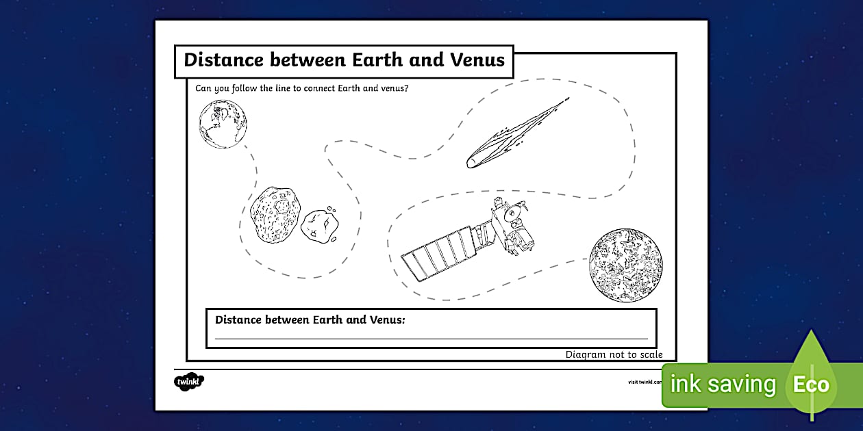 Distance From Earth to Venus Tracing Activity (teacher made)