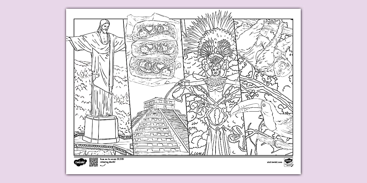 South America Colouring Sheet - Twinkl