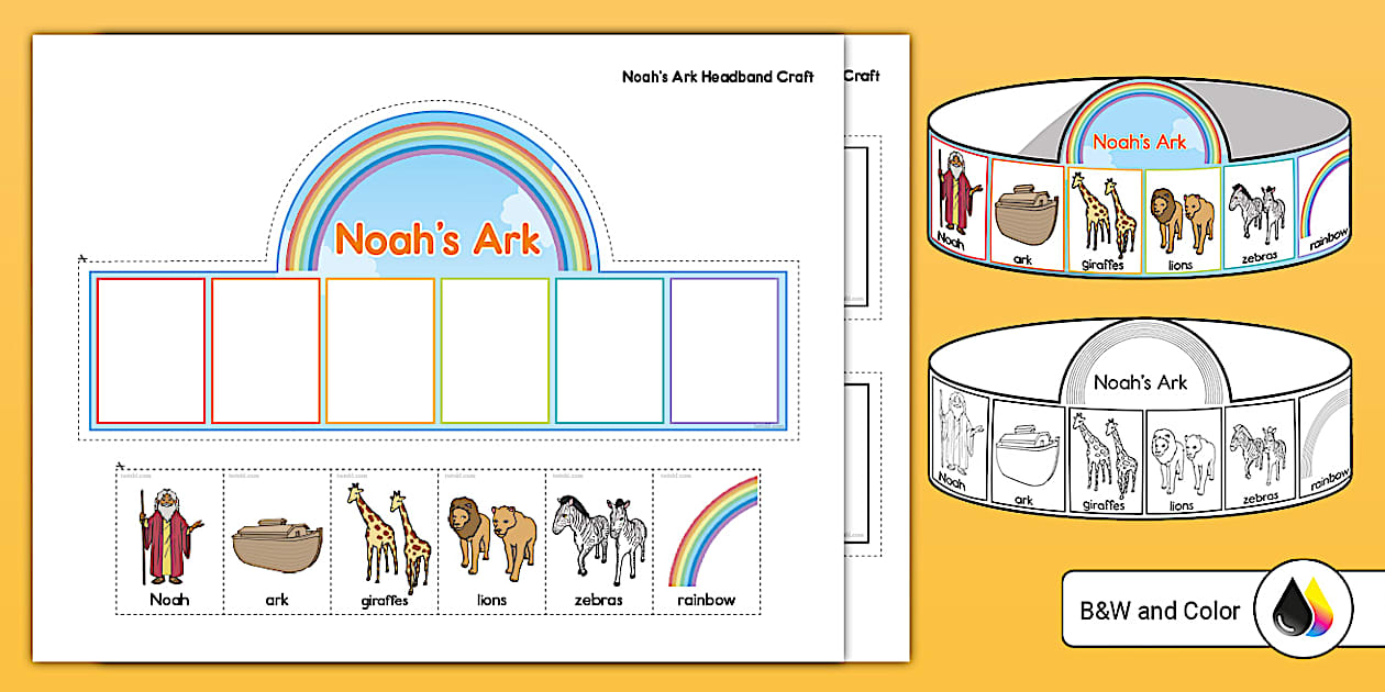 Noah's Ark Headband Craft (teacher made) - Twinkl