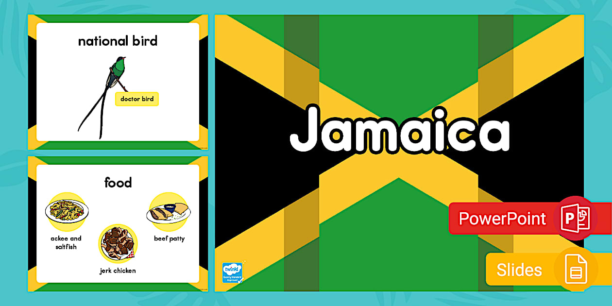Jamaica Words and Pictures PowerPoint & Google Slides