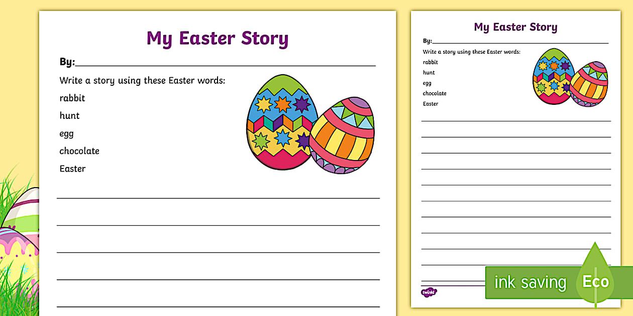My Easter Story Writing Worksheet / Worksheet (teacher made)