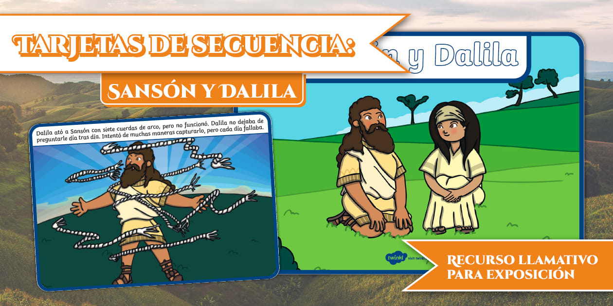 Tarjetas de secuencia: Sansón y Dalila