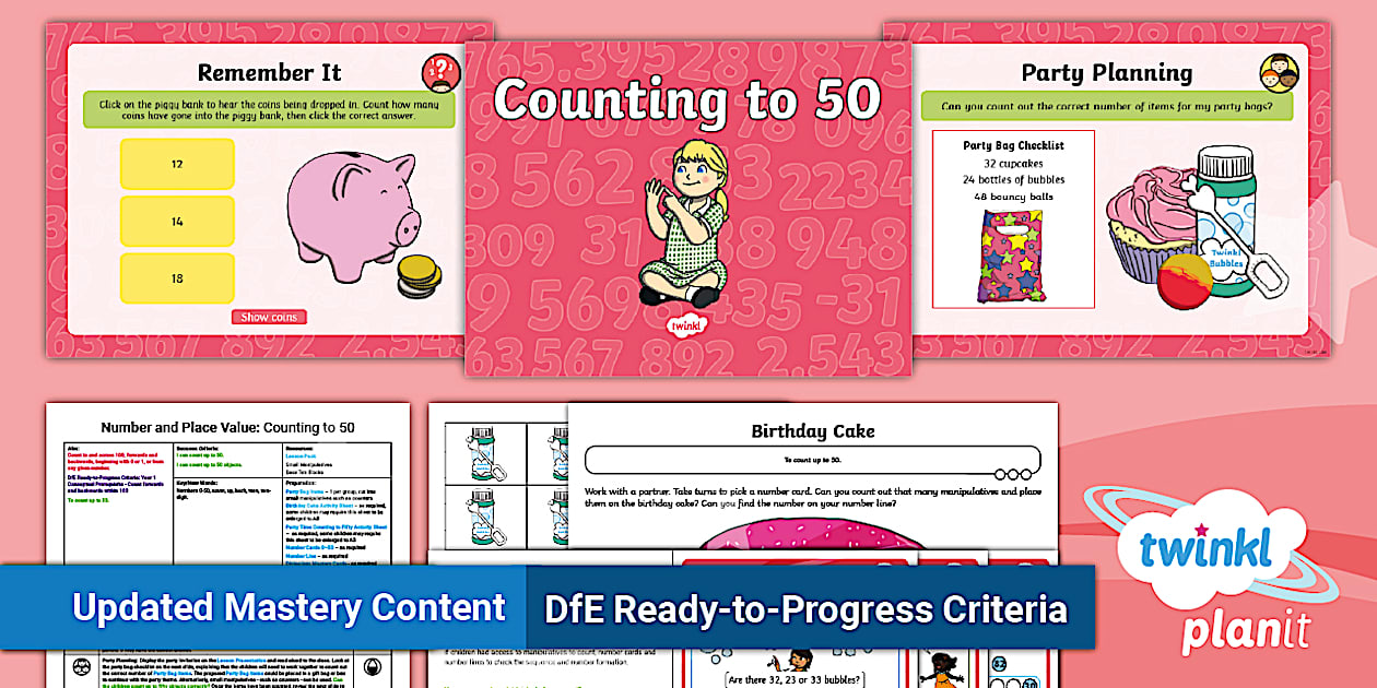 PlanIt Maths Y1 Number and Place Value Lesson Pack Count up to and Back ...