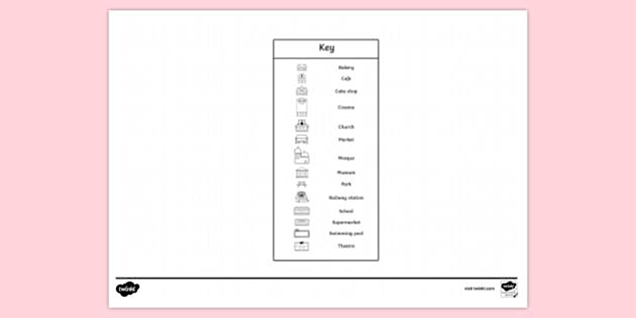 Map Key Colouring Sheet | Colouring Sheets (teacher made)