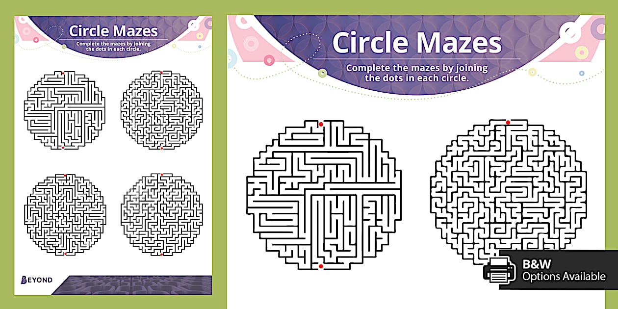 Circle Mazes (professor feito) - Twinkl