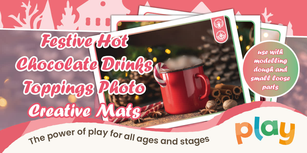Festive Hot Chocolate Drinks Toppings Photo Creative Mats