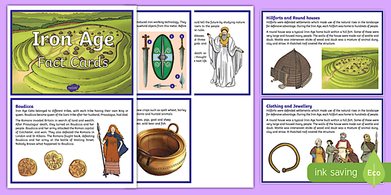 Editable Iron Age Fact Cards (teacher made) - Twinkl