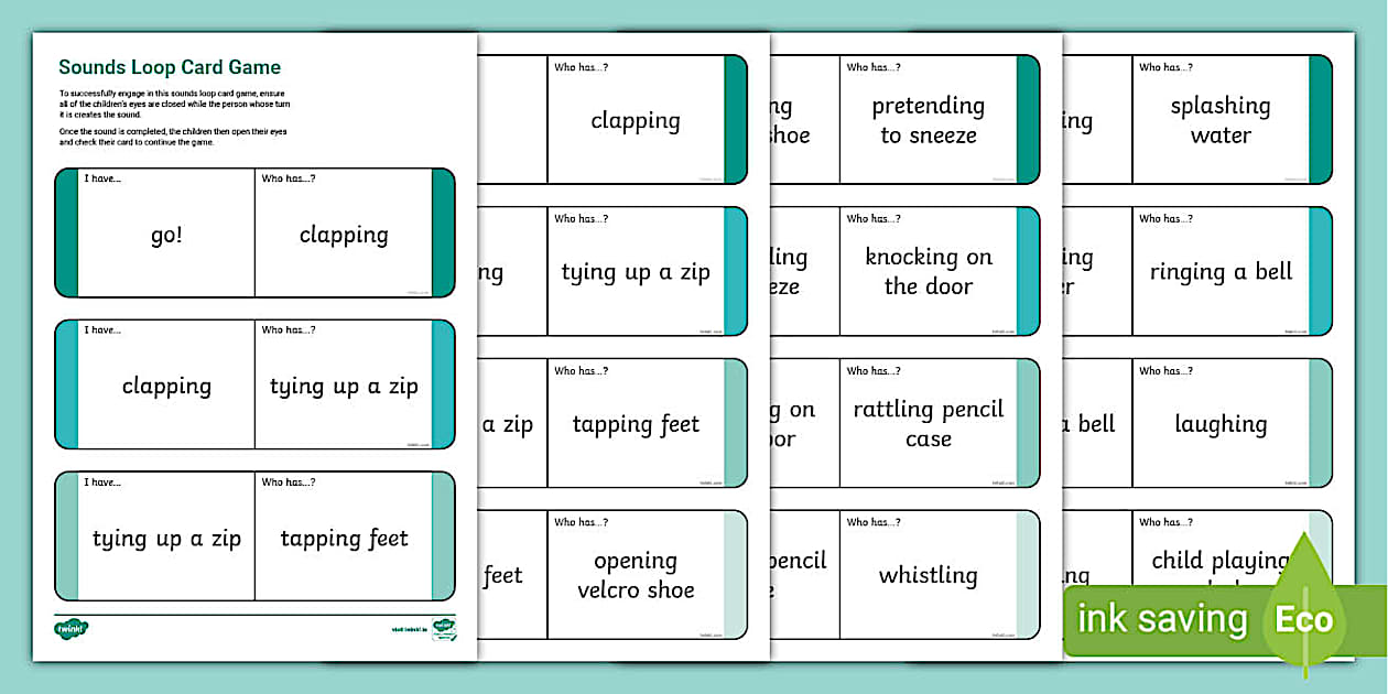 Sound Loop Card Game (teacher made) - Twinkl