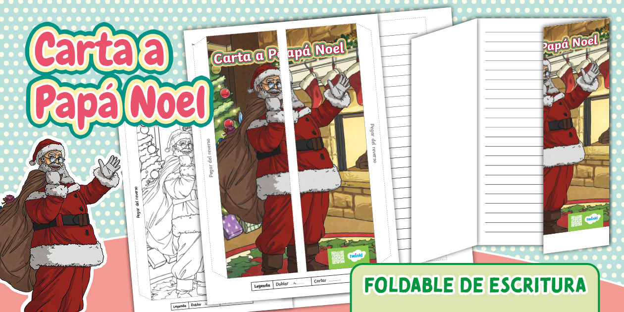 Foldable de escritura: Carta a Papá Noel