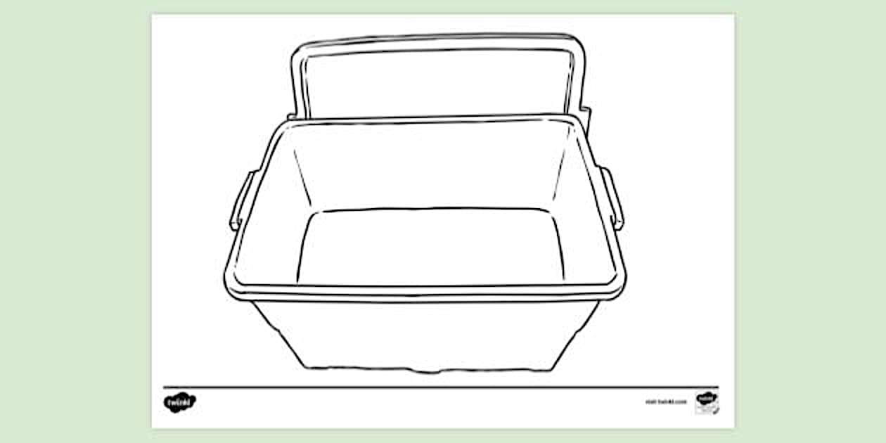 Plastic Crate Colouring | Colouring Sheets
