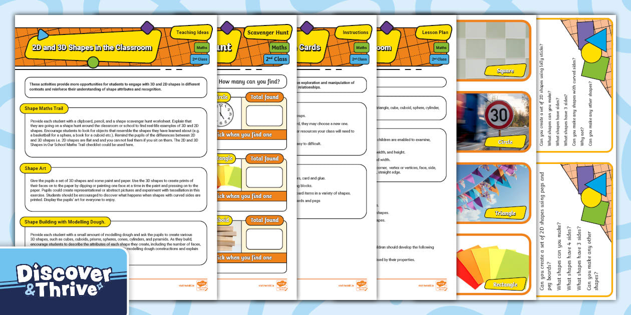 2D and 3D Shapes in the Classroom Resource Pack - Twinkl
