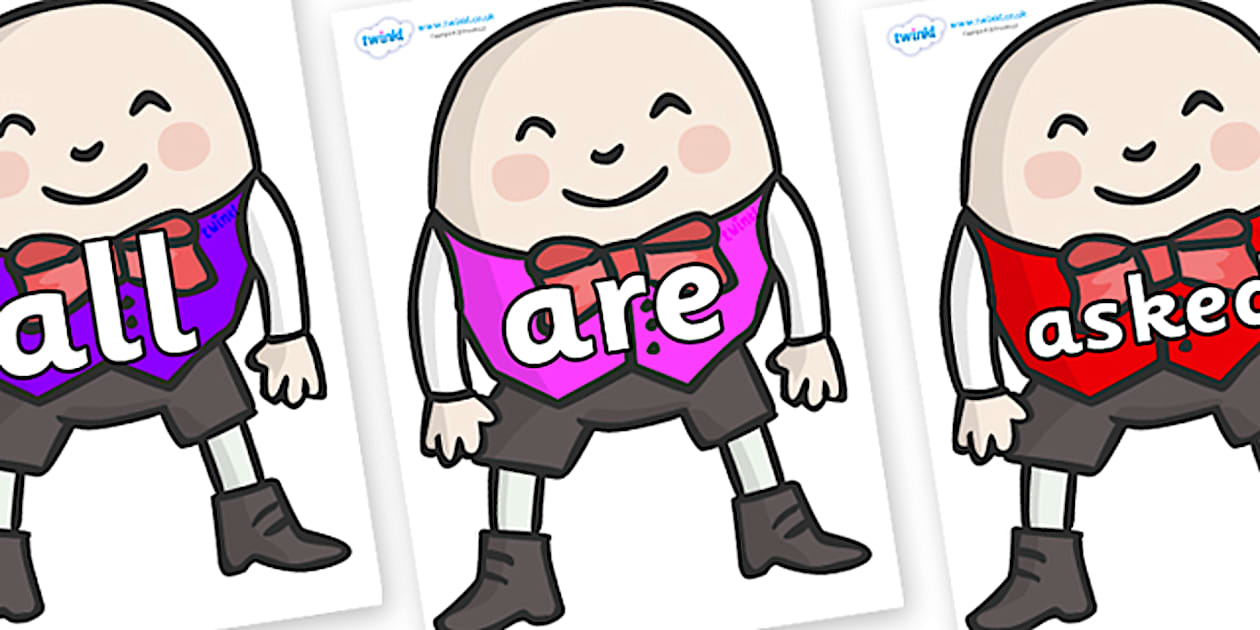 Tricky Words on Humpty Dumpty (teacher made) - Twinkl