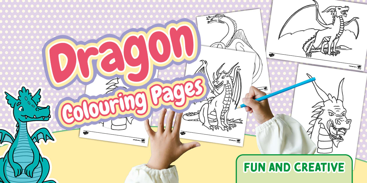 Foundation Phase Life Skills - Dragon - Colouring Pages (CAPS Aligned)