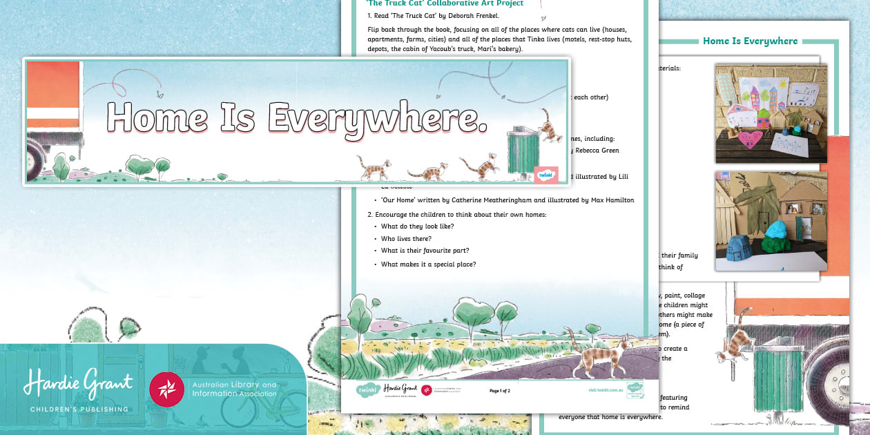 FREE! - 'The Truck Cat' Collaborative Art Project - Twinkl