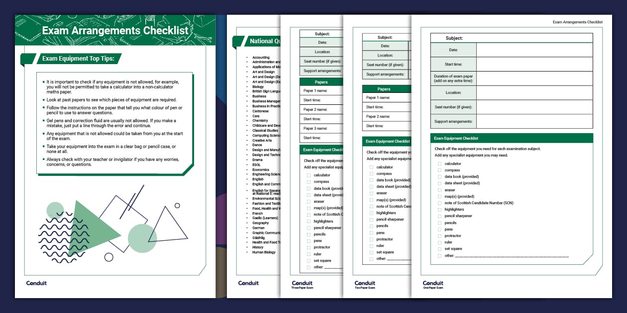 Exam Arrangements Checklist (teacher made) - Twinkl