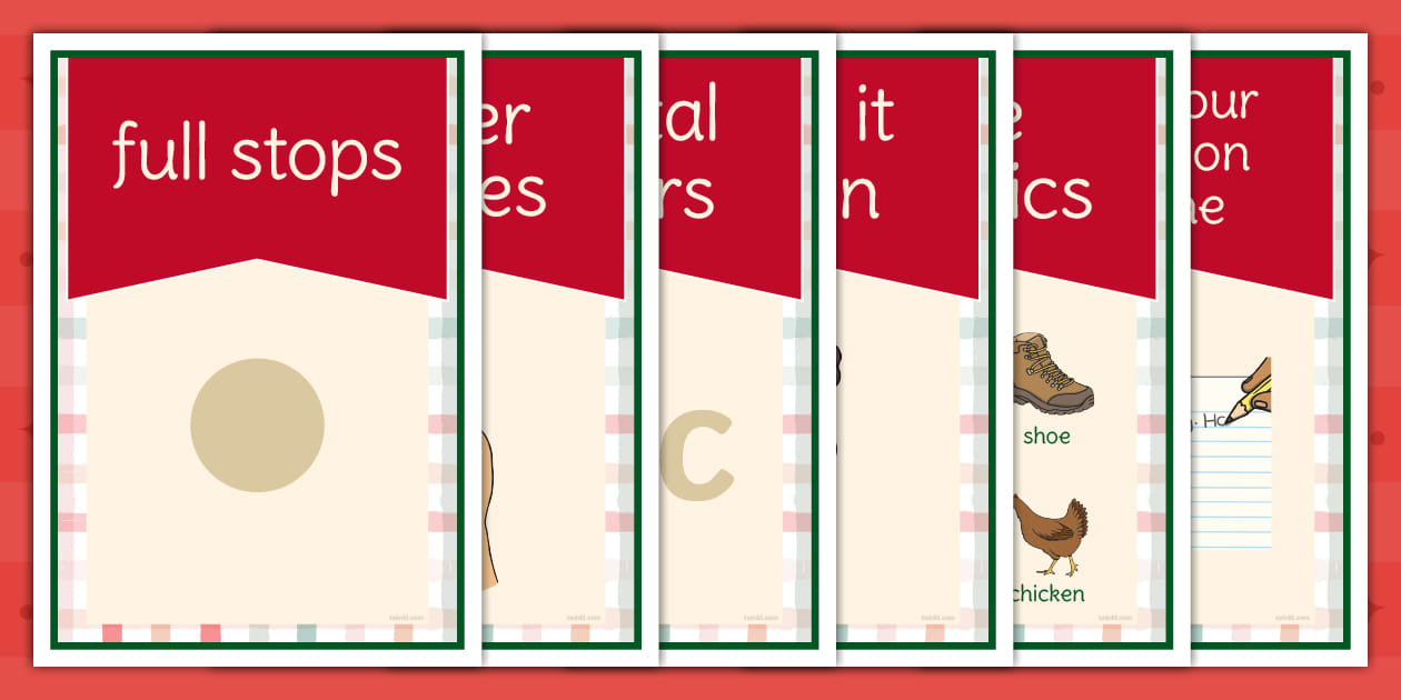 Gingerbread Christmas Themed Writing Prompt Display Posters
