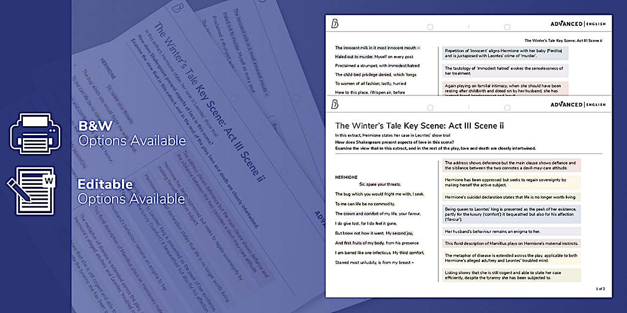 The Winter's Tale: Key Scenes - Act III Scene ii