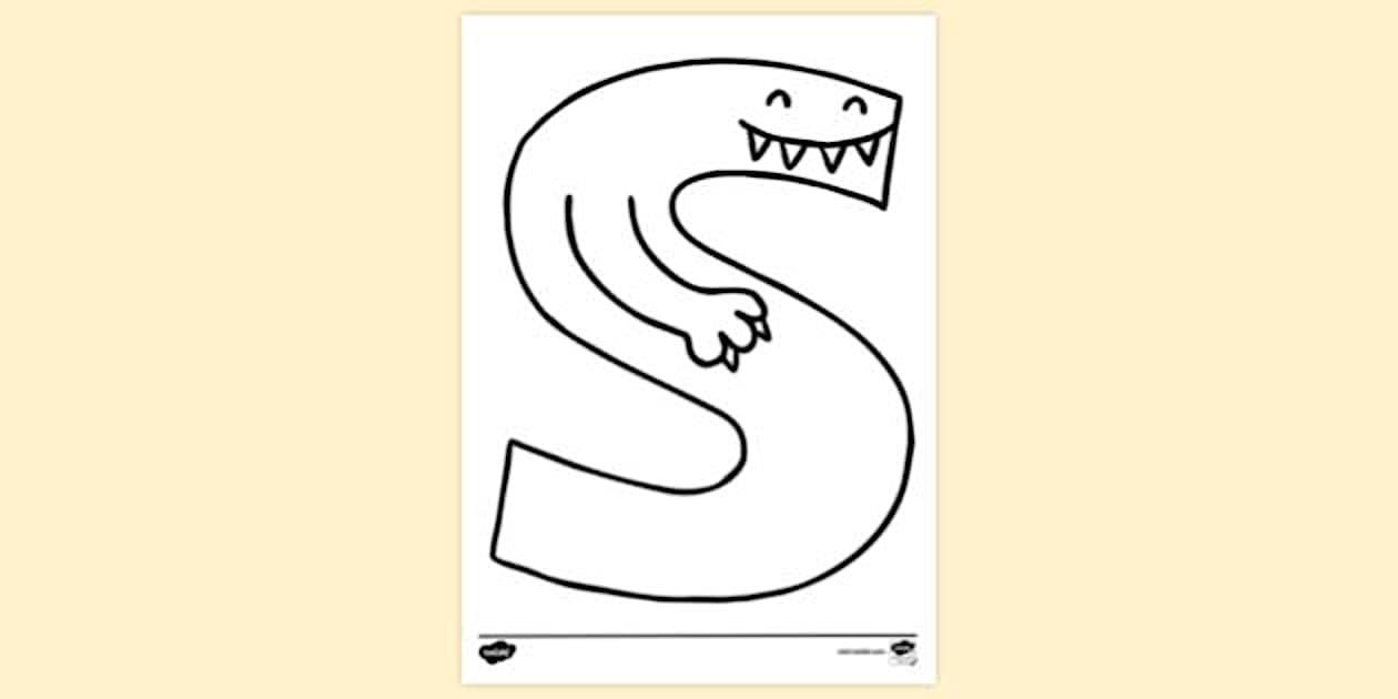 Colouring Page Letter S | Colouring | Colouring Sheets