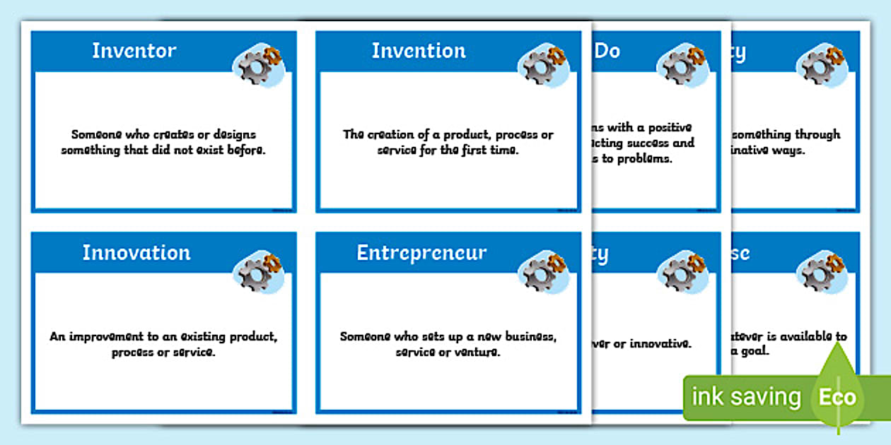 Inventor Definitions Cards (teacher made) - Twinkl