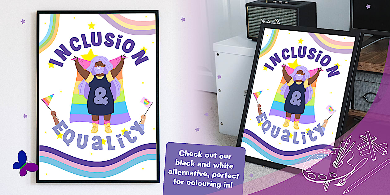 LGBTQ+ Inclusion and Equality Pride Poster (teacher made)