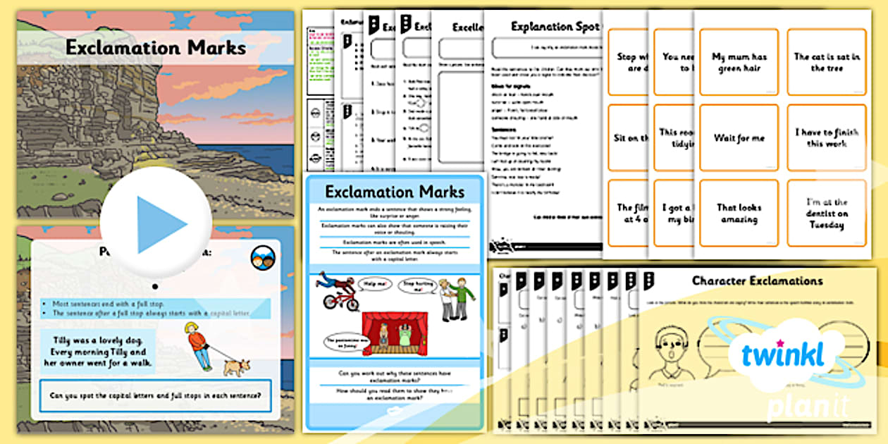 Exclamation Marks - Year 1 - Lesson Plan (teacher made)